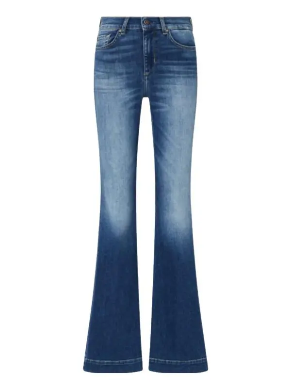 Liu Jo Rhinestone Embellished Flared Jeans - Blue Denim