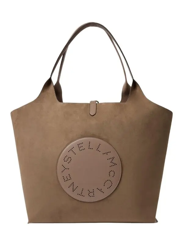 Stella McCartney Stella Logo Perforated Tote Bag - Tan