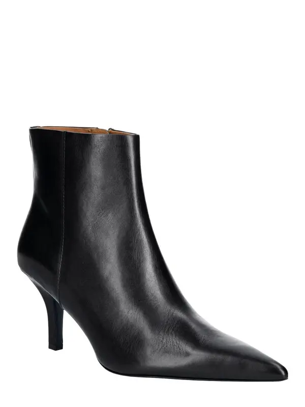 Patrizia Pepe Pointed Toe Stiletto Ankle Boots - Black Silver