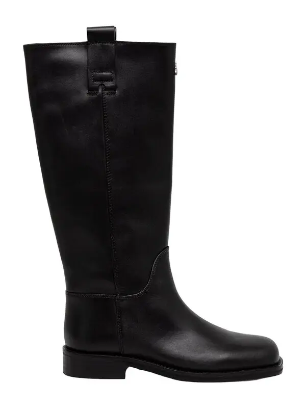 Patrizia Pepe Round Toe Knee-high Boots - Black