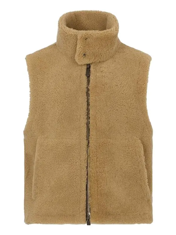 Dsquared2 Shearling Vest - Brown