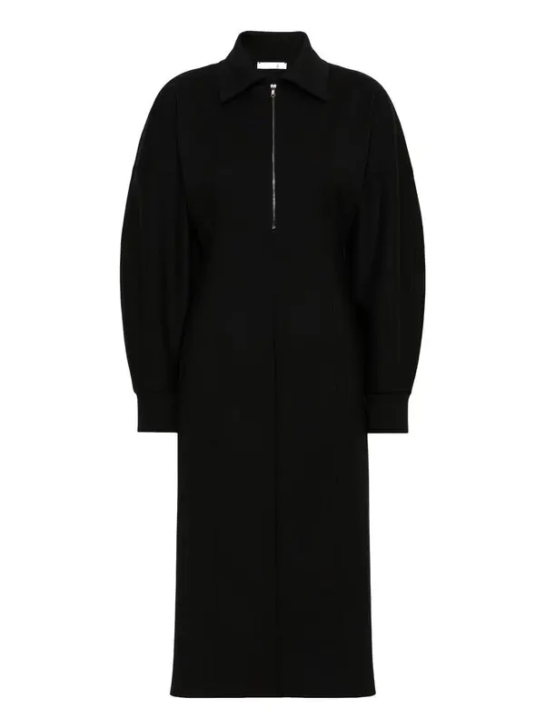 Max Mara Mxmcapo Half-zip Jersey Dress - Black