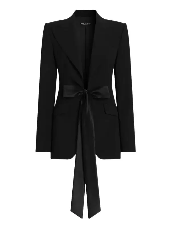 Dolce & Gabbana Lapel Long-sleeved Suit Jacket - Black
