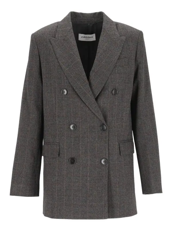 AL DUCA DAOSTA 1902 Checked Double-breasted Blazer - Grey
