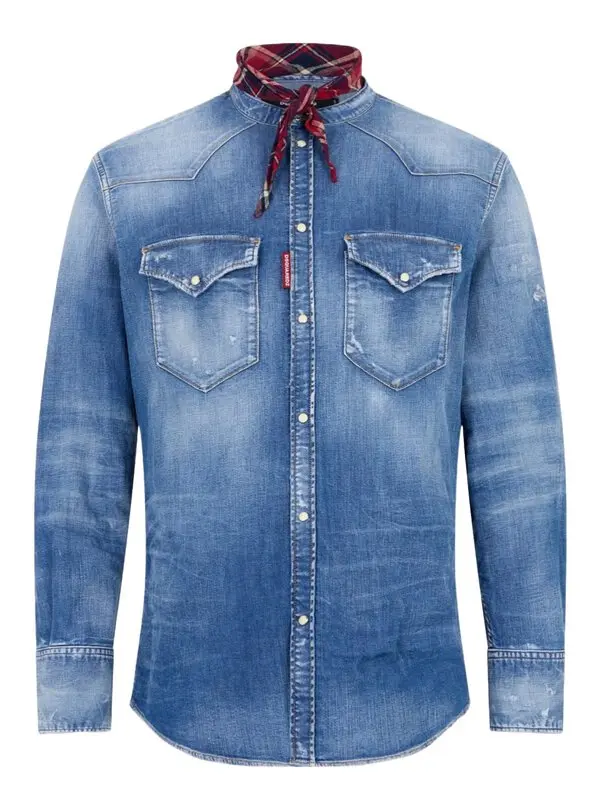 Dsquared2 Medium Wash Canadian Shirt - Blue