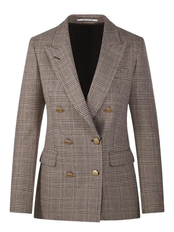 Tagliatore Plaid Suit Jacket - Moro