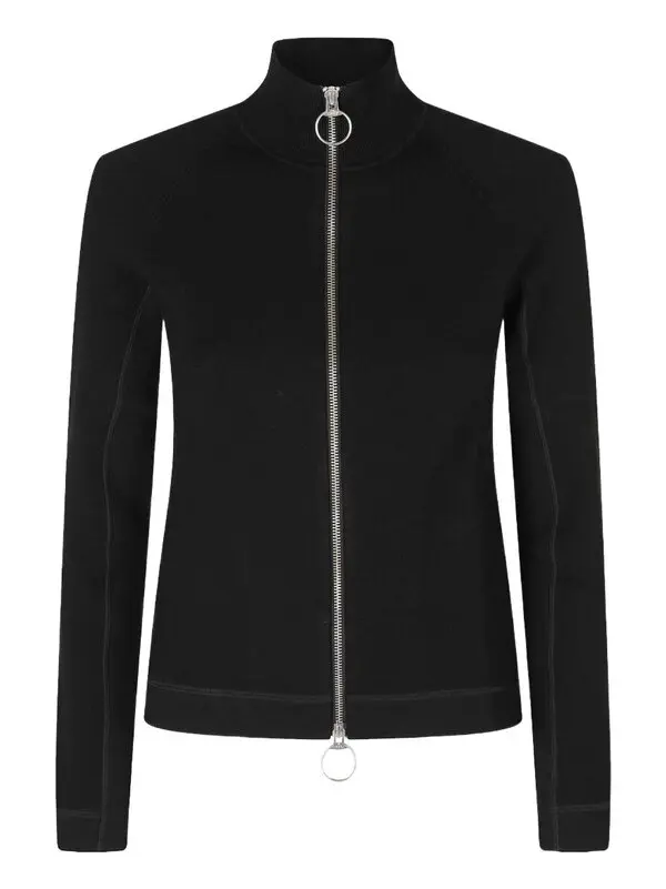 Ports 1961 High-neck Zip-up Cardigan - Black