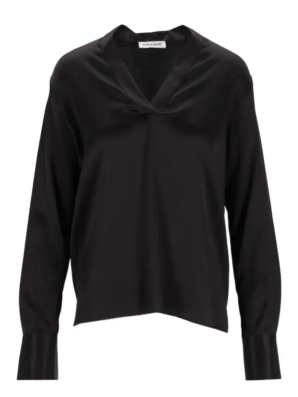 AL DUCA DAOSTA 1902 Long Sleeve V-neck Top - Black