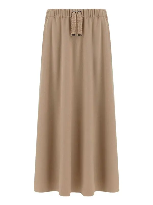 Herno Skirt In Cashmere-feel Flannel - Chantilly