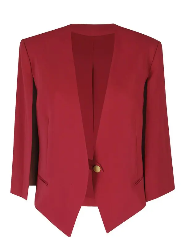 Alberta Ferretti Long Sleeve Blazer - Rosso