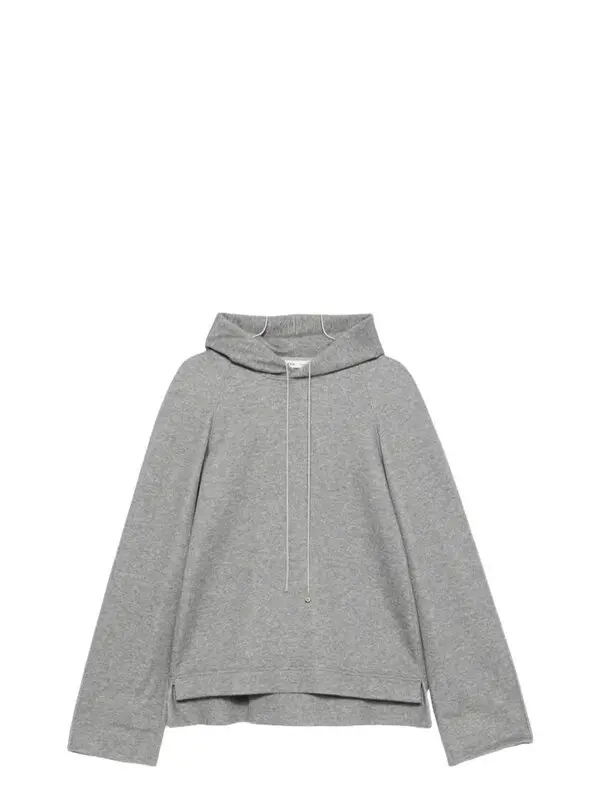 Carven Long-sleeved Hooded Sweatshirt - Grey