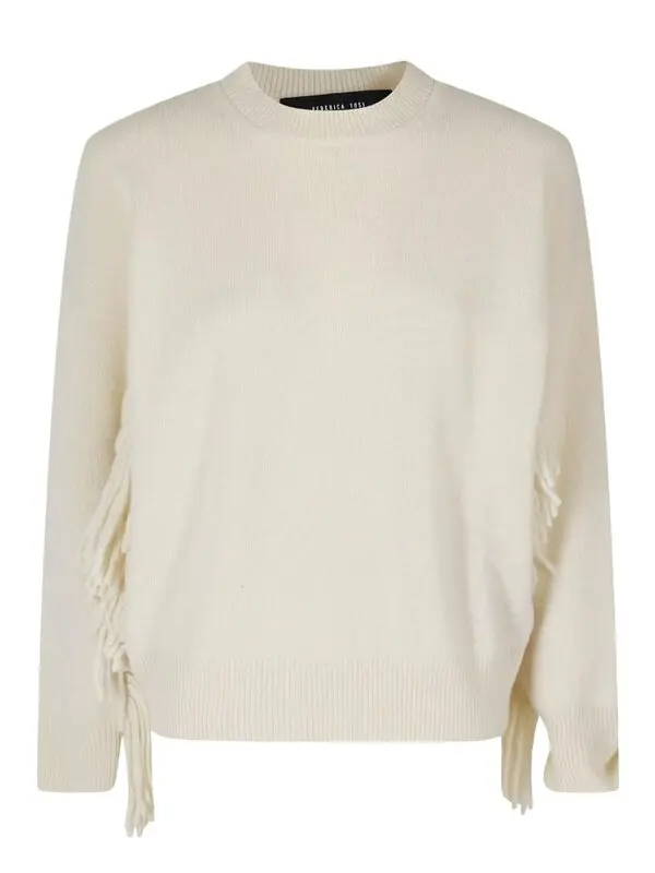 Federica Tosi Fringed Crew-neck Knitted Sweater - No