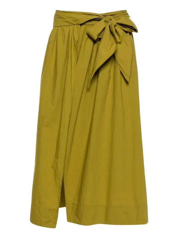 FORTE_FORTE Belted Skirt - Green