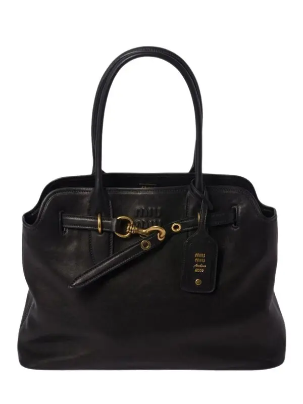 Miu Miu Logo Shoulder Bag - Black