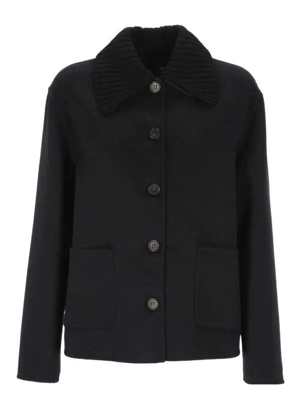 Lorena Antoniazzi Long-sleeve Jacket With Lapel Collar - Black