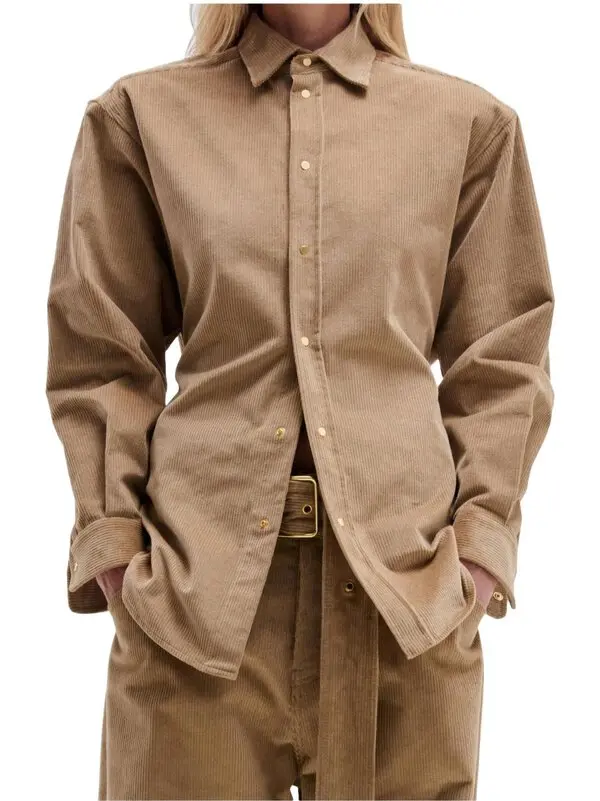 DARKPARK Anne Corduroy Tailored Shirt - Beige