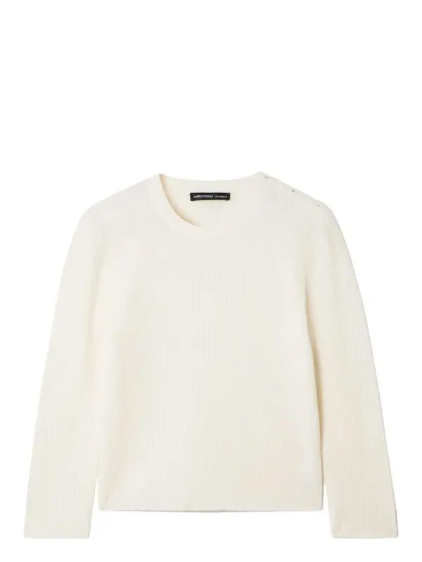 JAMES PERSE Cropped Ribbed Wool-blend Sweater - No