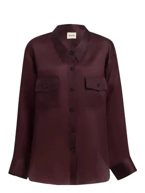 Khaite Lapel Long-sleeved Shirt - Black