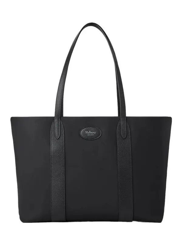 Mulberry Logo Patch Top Handle Bag - Black