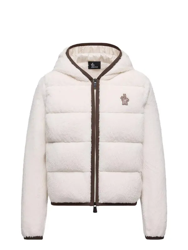 Moncler Zip-up Padded Hoodie - White