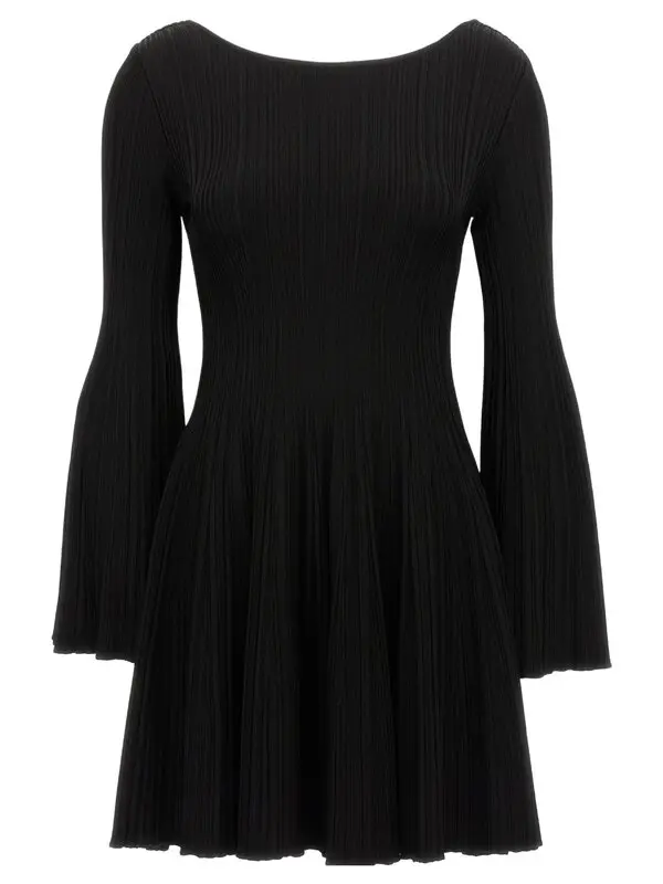 ANTONINO VALENTI Patty Ribbed Knit Dress - Black
