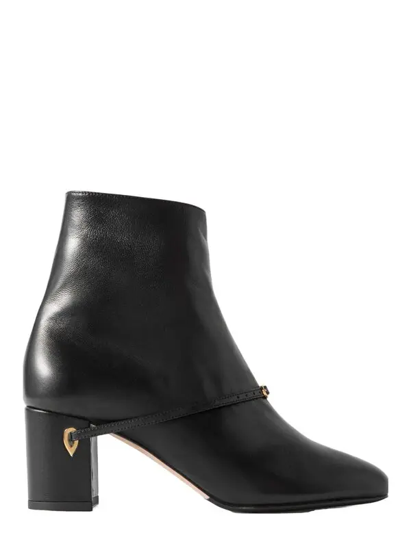 Jennifer Chamandi Leather Ankle Boots - Black