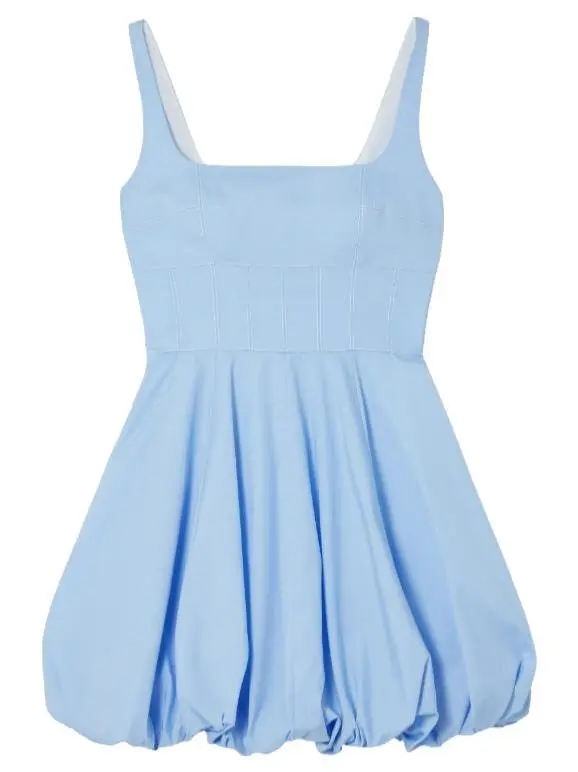 EMILIA WICKSTEAD Cotton-poplin Mini Dress - Blue