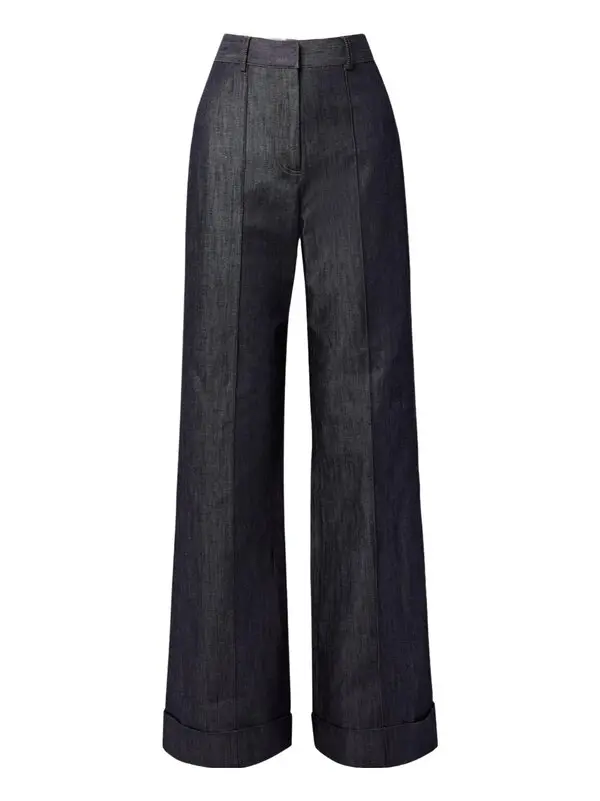 Adam Lippes High-waist Straight-leg Jeans - Black