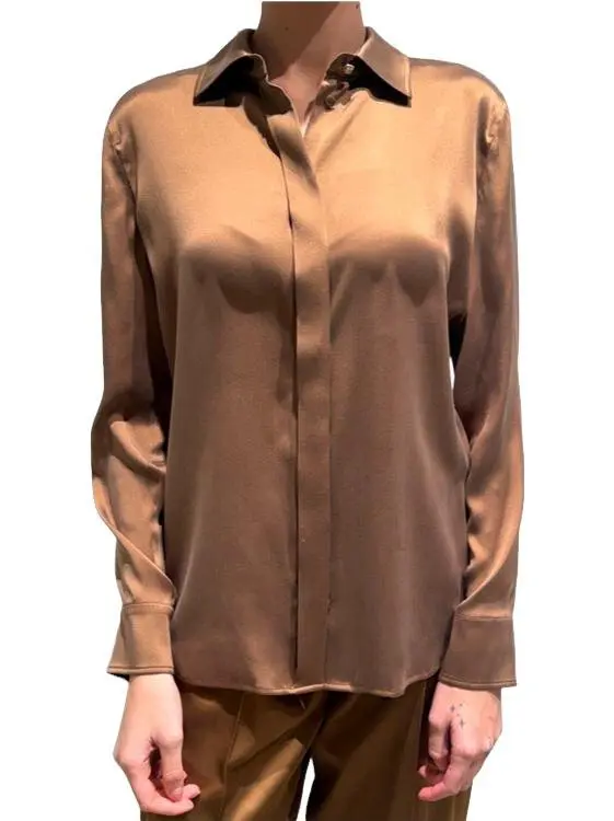 Max Mara Long-sleeved Shirt - Chestnut