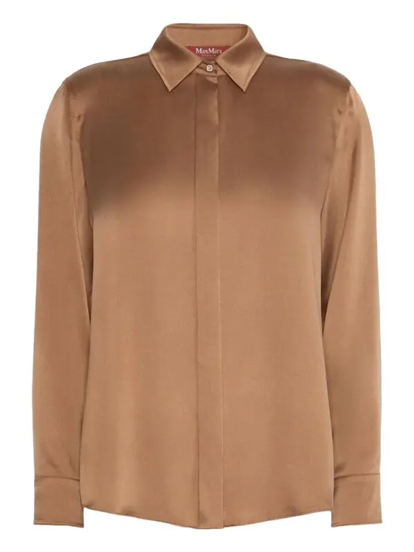 Max Mara Satin Shirt - Chestnut