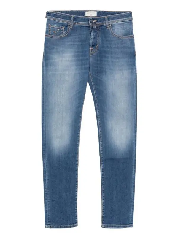 Jacob Cohen Belt Loop Jeans With Faded Effect - Blue