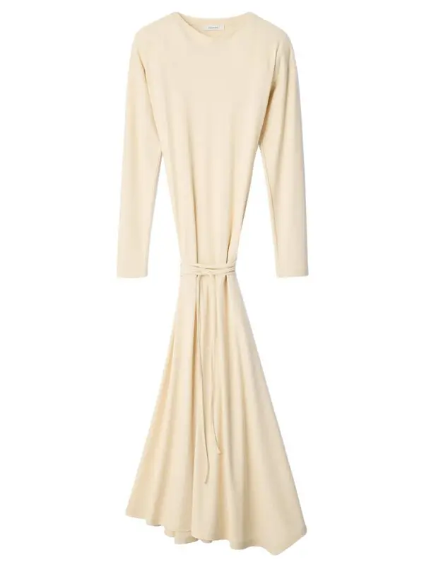 LEMAIRE Fluid Long-sleeve Dress In Silky Jersey Crepe - Quinoa