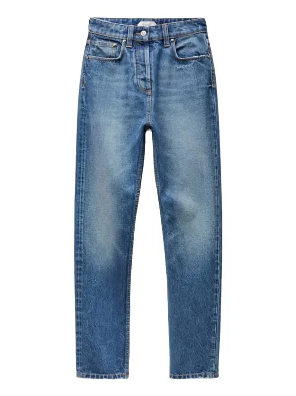Versace High Waist Straight Leg Jeans - Blue