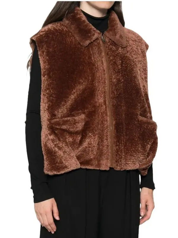 Simonette Ravizza Cassie Sleeveless Jacket - Brown