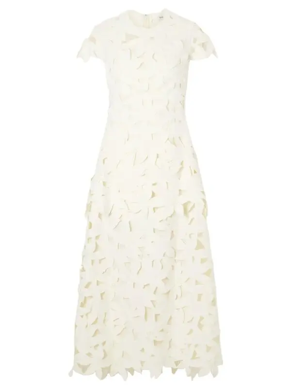 Simkhai Laser-cut Midi Dress - White
