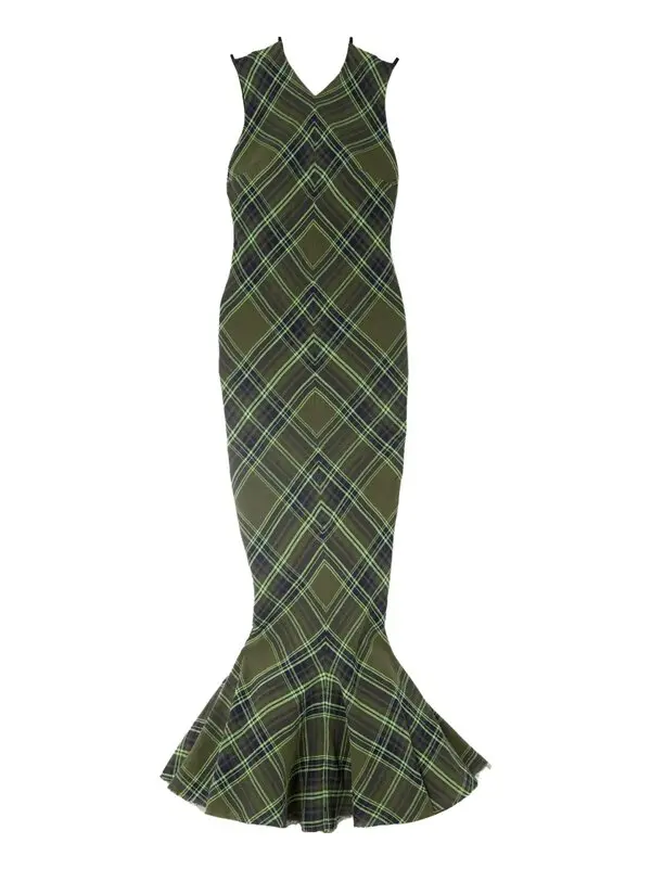 CONNER IVES Plaid Cotton-blend Midi Skirt - No
