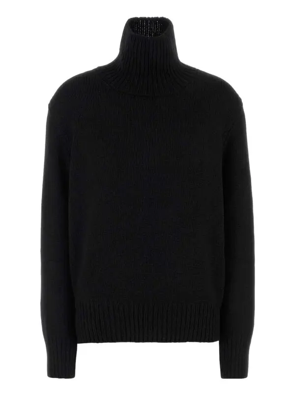 THE ROW Long-sleeved Turtleneck Sweater - Black