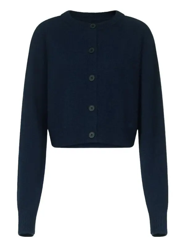 Loulou De Saison Heike Buttoned Cropped Cardigan - Navy