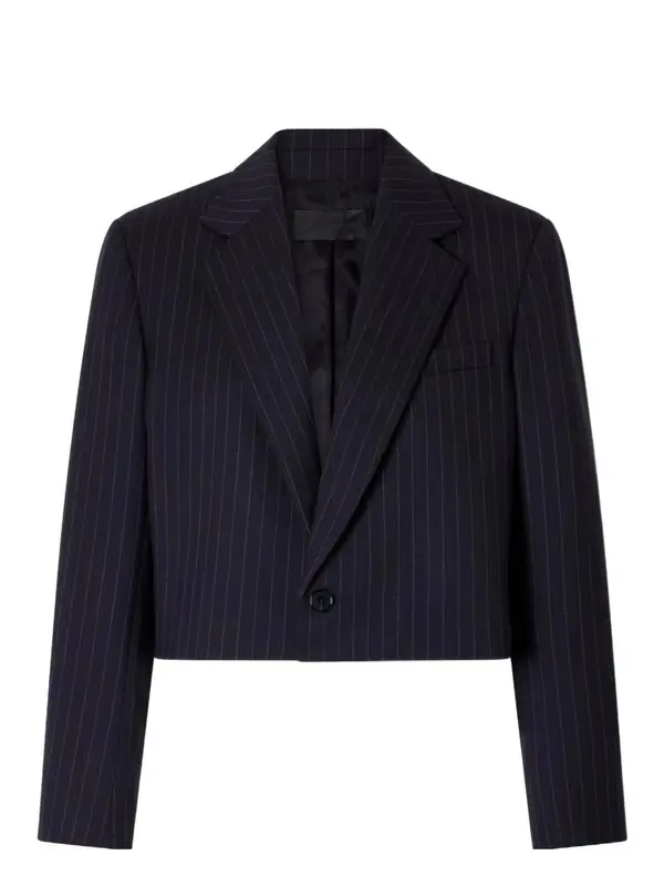 NILI LOTAN Single-breasted Cropped Blazer - Black