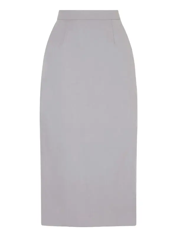 WILLY CHAVARRIA Cotton Midi Skirt - Gray