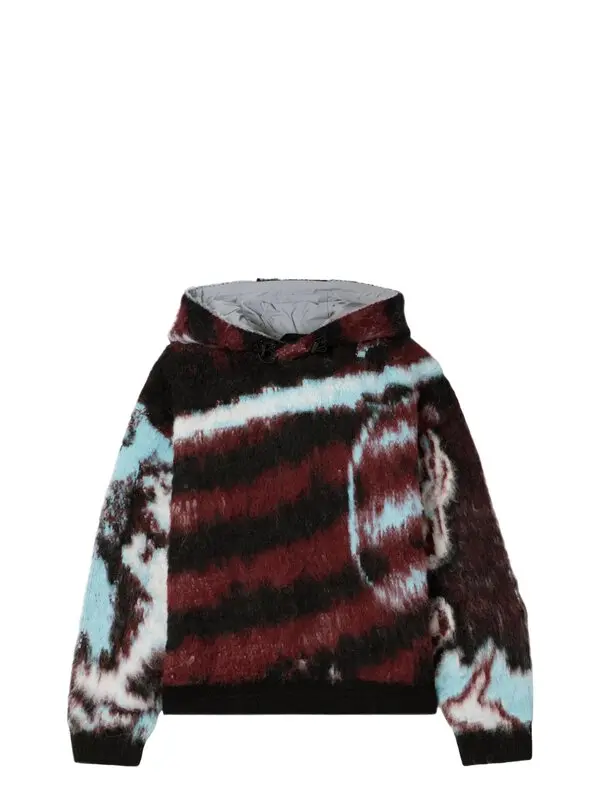 Aztech Mountain Off-piste Printed Fleece Hoodie - Black
