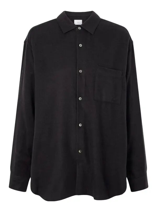 SSSTEIN Relaxed Silk-blend Shirt - Black