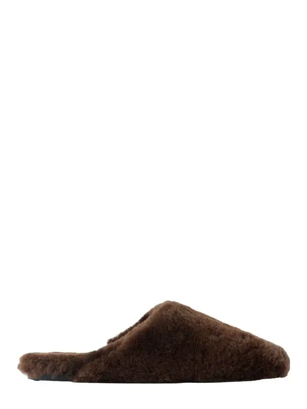 AeydĒ Rega Shearling Slip-ons - Black