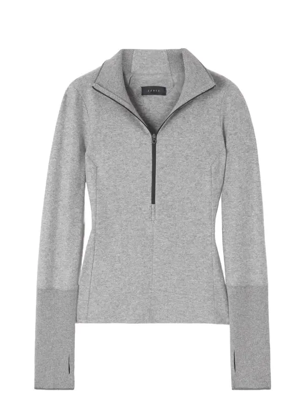 Sease Ariel Fleece Ski Top With Quarter Zip - Gray