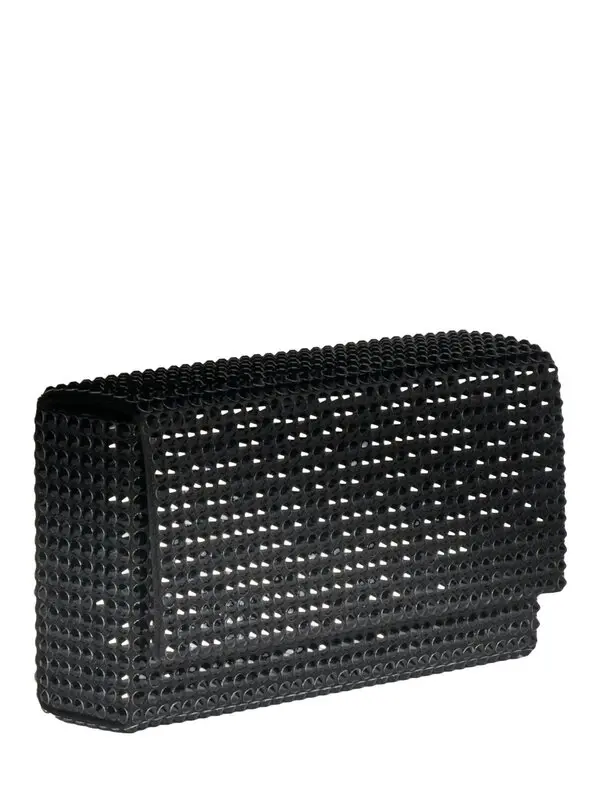 Amina Muaddi Embellished Clutch Bag - Black