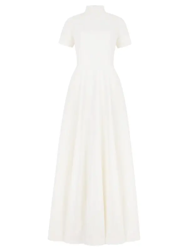 EMILIA WICKSTEAD Malinda Dress In Single Wool Crepe - Ivory