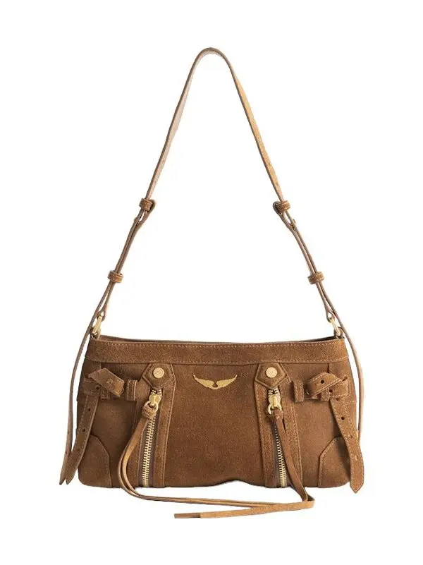 Zadig&Voltaire Madison Mini Suede Bag - Cognac
