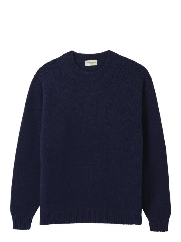 Johnstons Of Elgin Murchison Marble Cashmere & Cotton Jumper - Blue