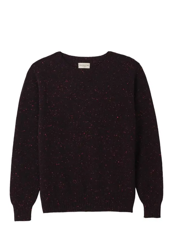 Johnstons Of Elgin Crew Neck Donegal Cashmere Jumper - Purple