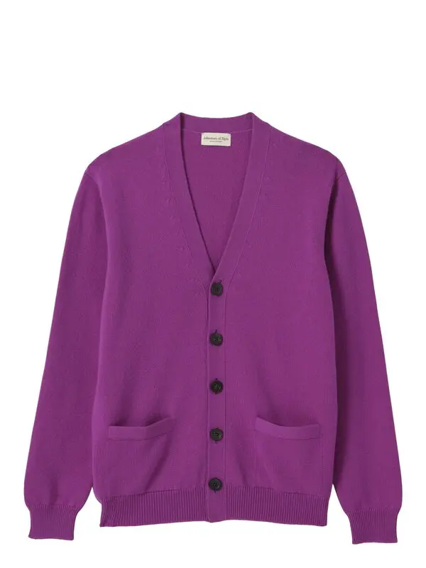 Johnstons Of Elgin Redpath Cashmere Cardigan - Purple